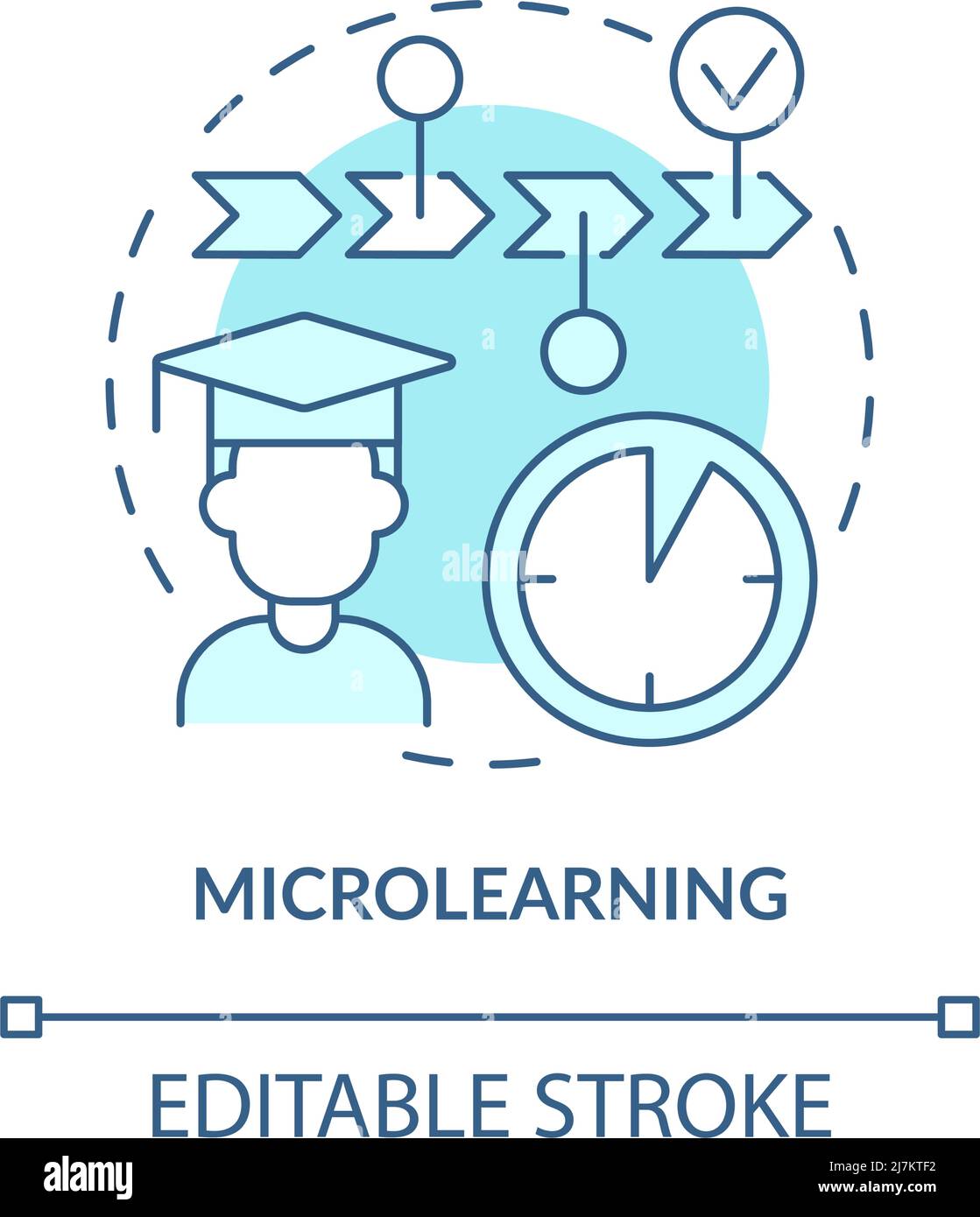 Microlearning turquoise concept icon Stock Vector Image & Art - Alamy