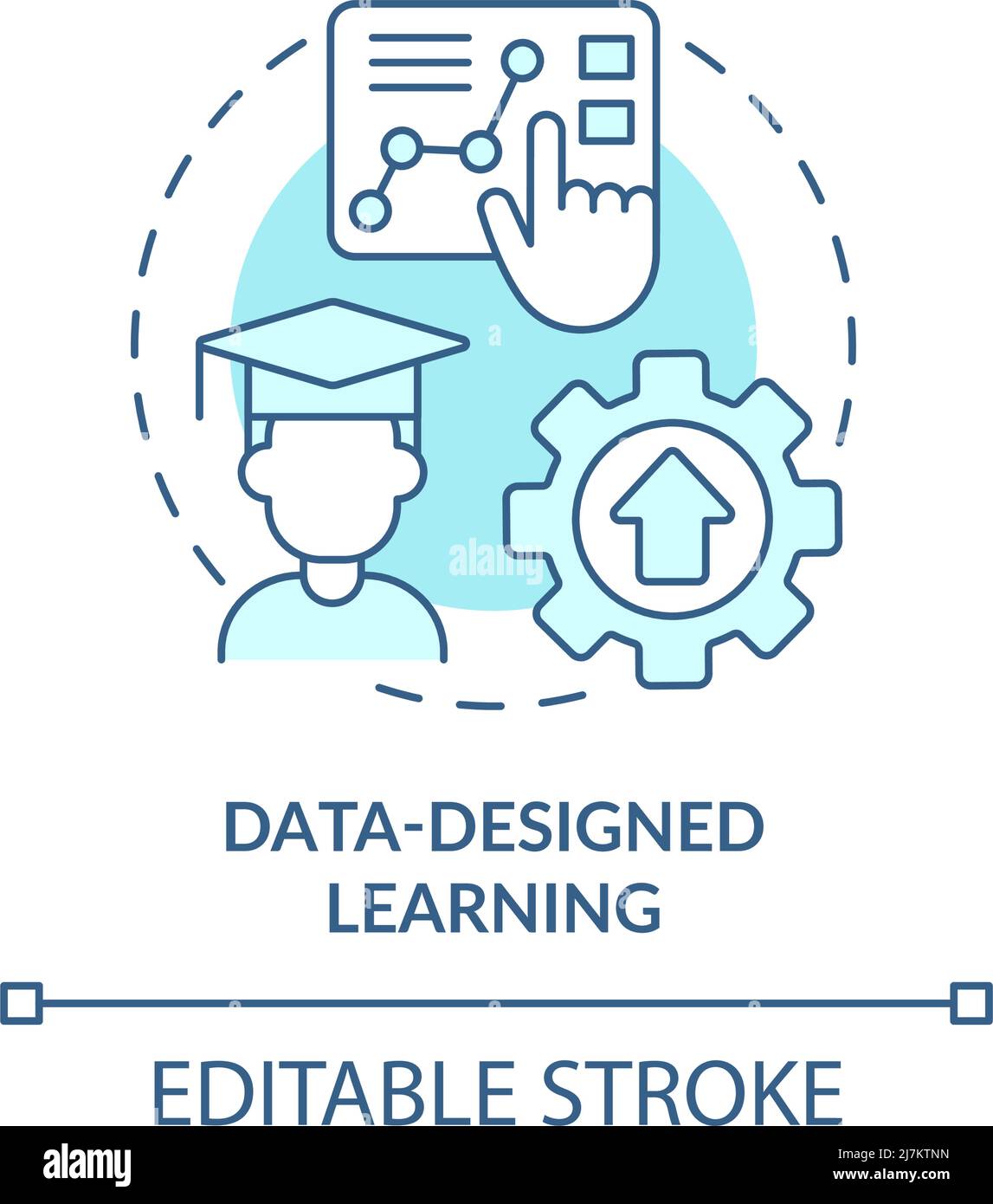 Data-designed learning turquoise concept icon Stock Vector Image & Art ...