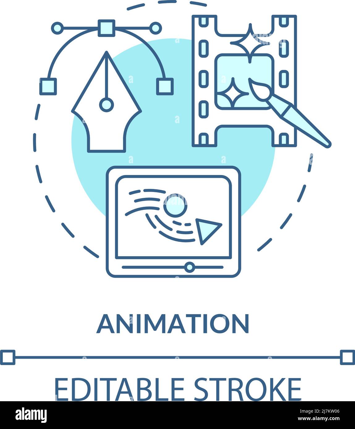 Animation turquoise concept icon Stock Vector Image & Art - Alamy