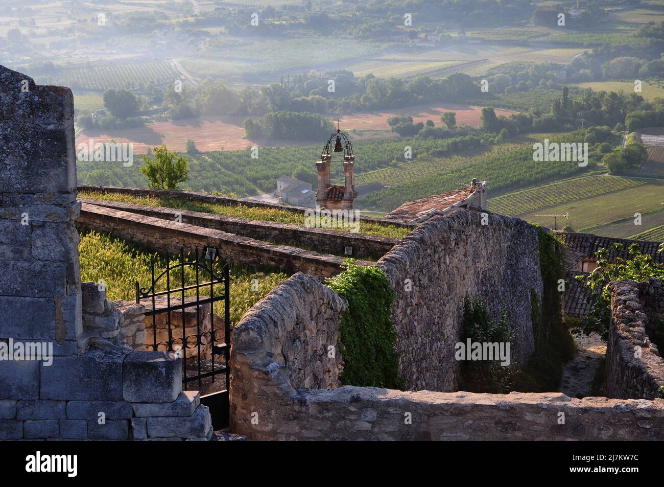 Lacoste medieval village in the Luberon known for its castle that ...