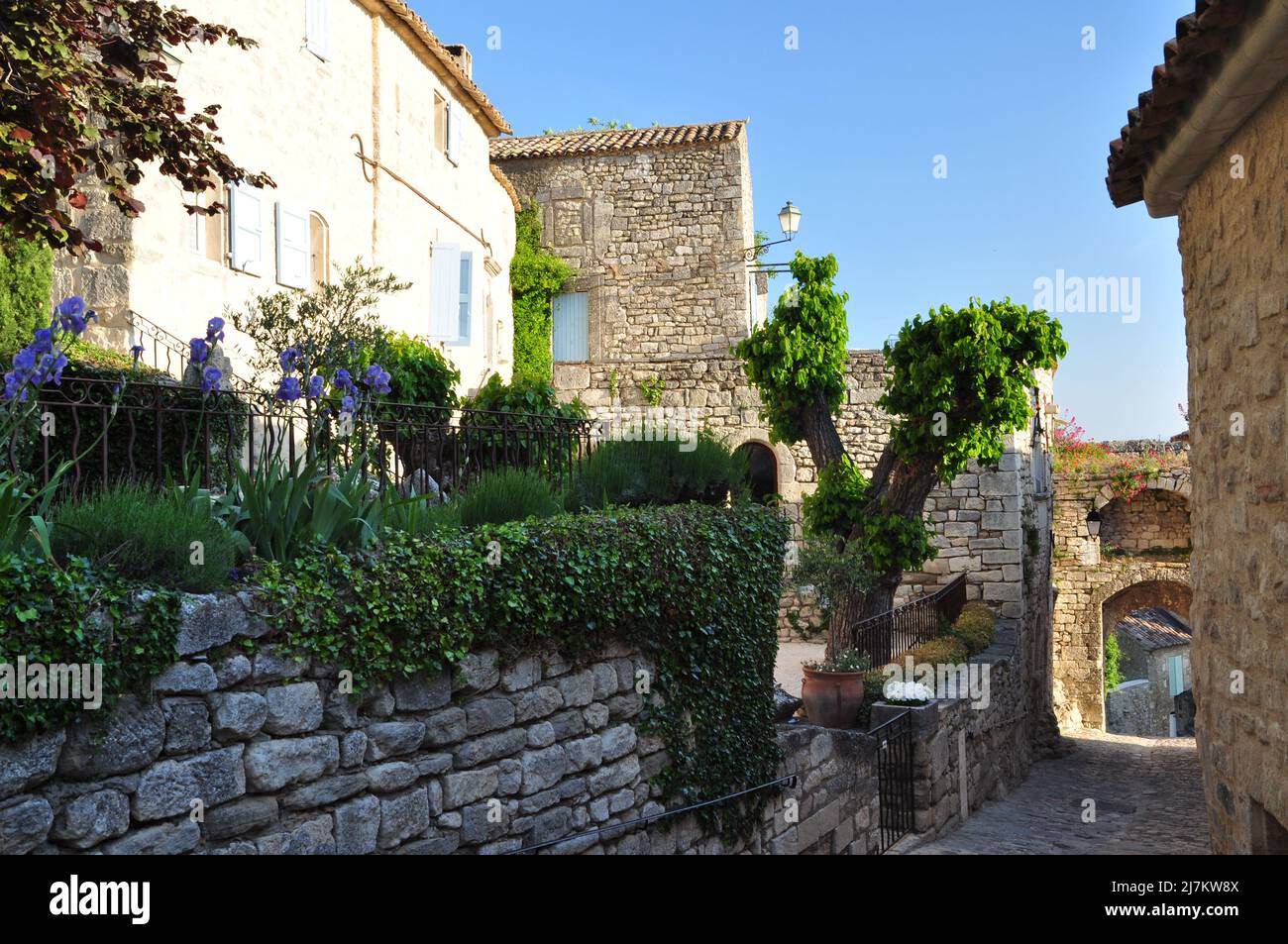 Lacoste medieval village in the Luberon known for its castle that ...
