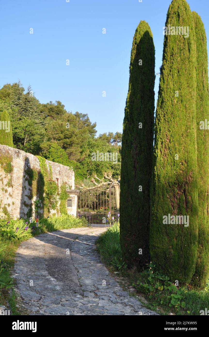 Lacoste medieval village in the Luberon known for its castle that ...