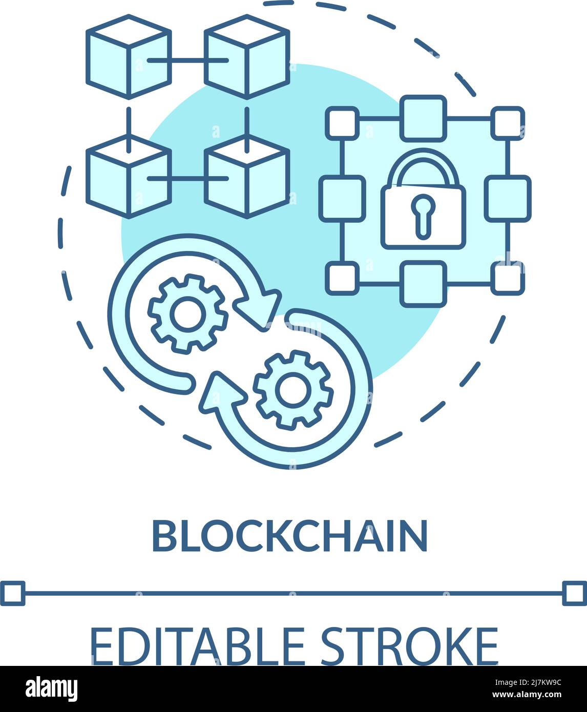 Blockchain technology in circle Cut Out Stock Images & Pictures - Alamy