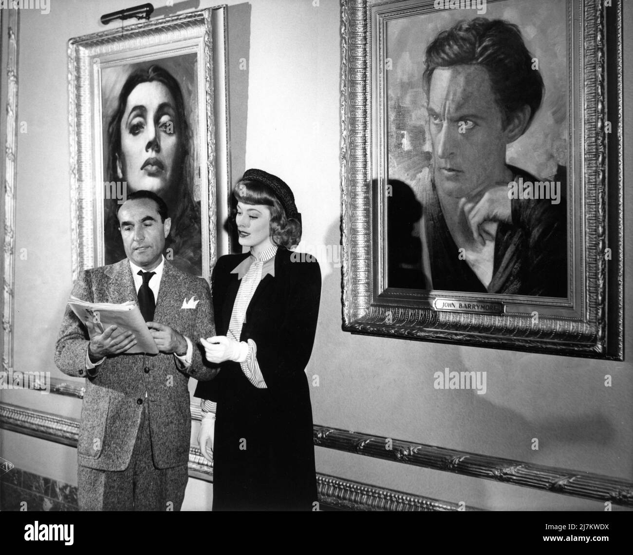 Director IRVING RAPPER and ELEANOR PARKER on set candid with behind ...