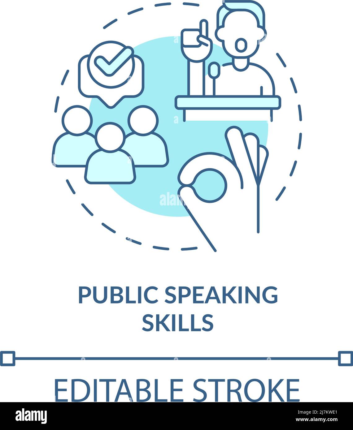 Public speaking skills turquoise concept icon Stock Vector Image & Art ... Public speaking skills turquoise concept icon Stock Vector Image & Art ...