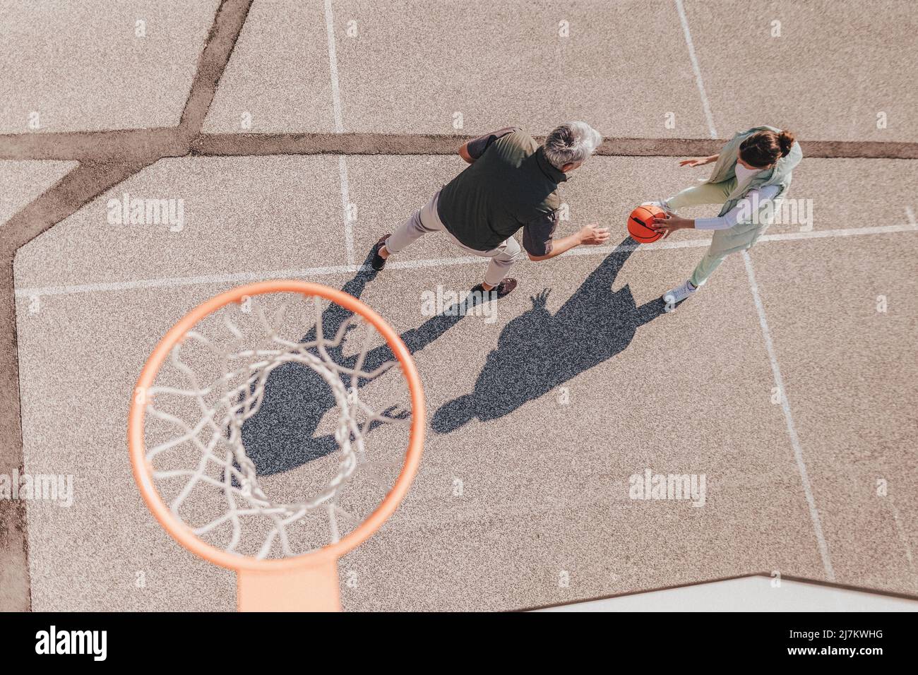 Basketball court above view hi-res stock photography and images - Alamy