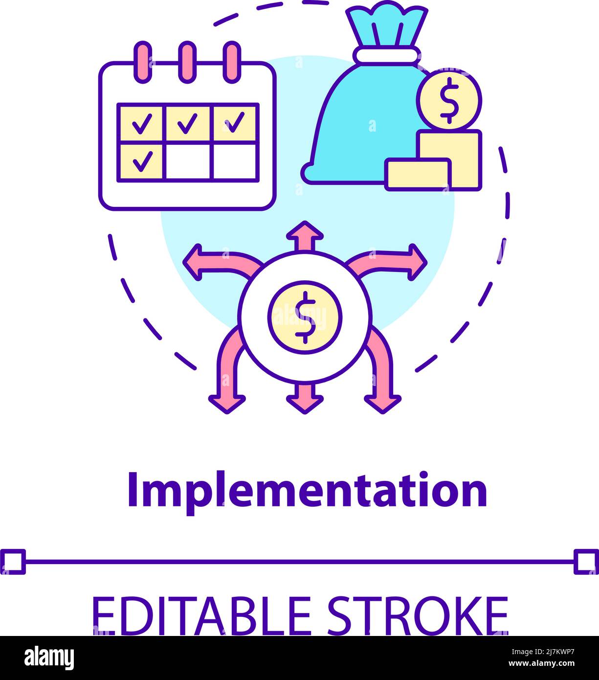 Implementation concept icon Stock Vector Image & Art - Alamy