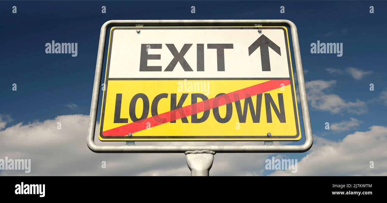 Symbolbild zum Thema Exit-Strategie aus dem Corona-Lockdown Stock Photo ...