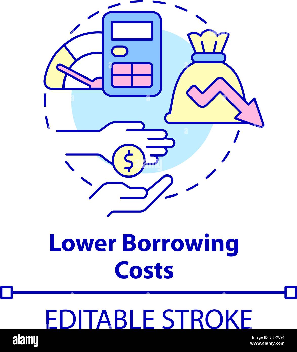 Lower borrowing costs concept icon Stock Vector Image & Art - Alamy Lower borrowing costs concept icon Stock Vector Image & Art - Alamy