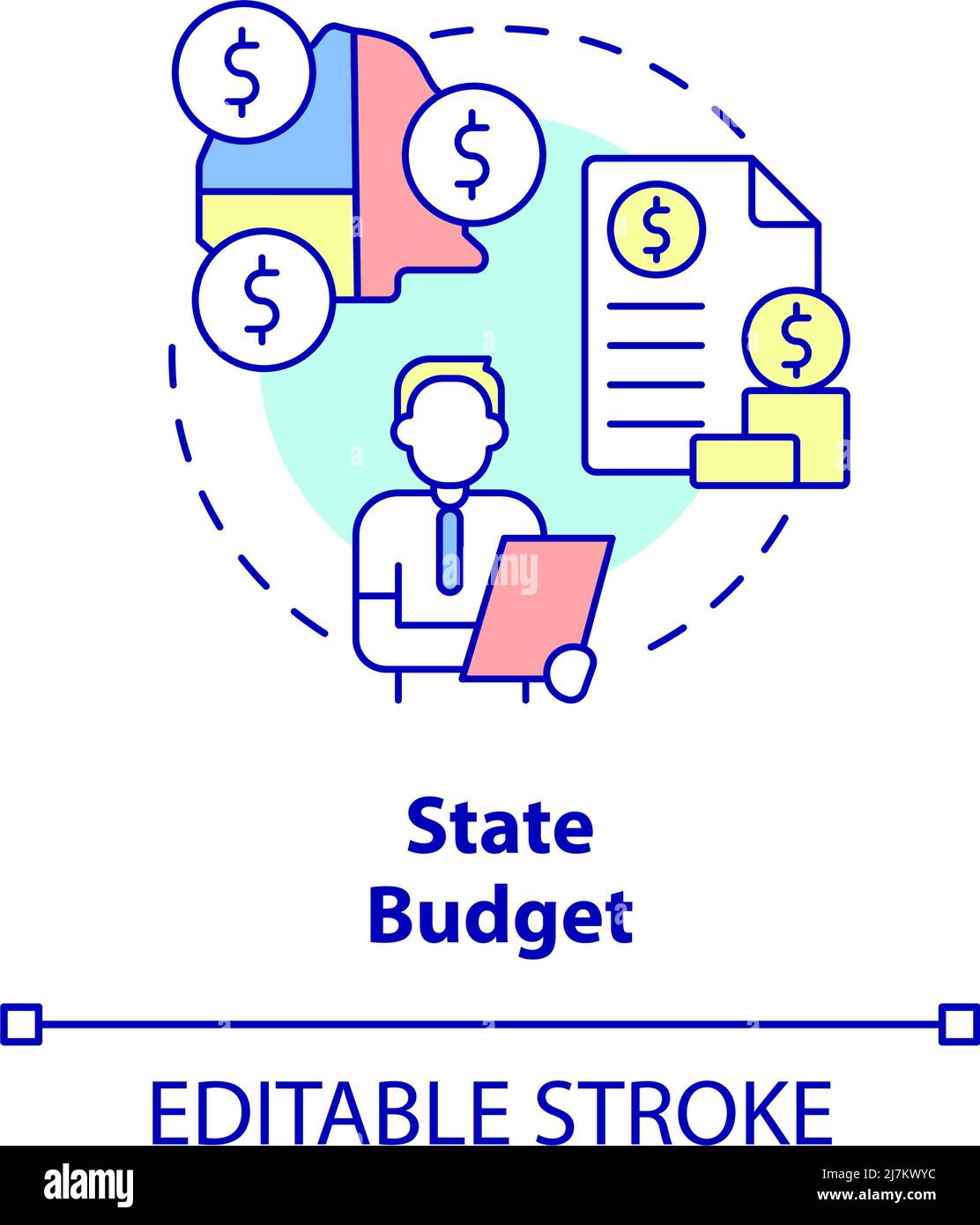 State budget concept icon Stock Vector Image & Art - Alamy