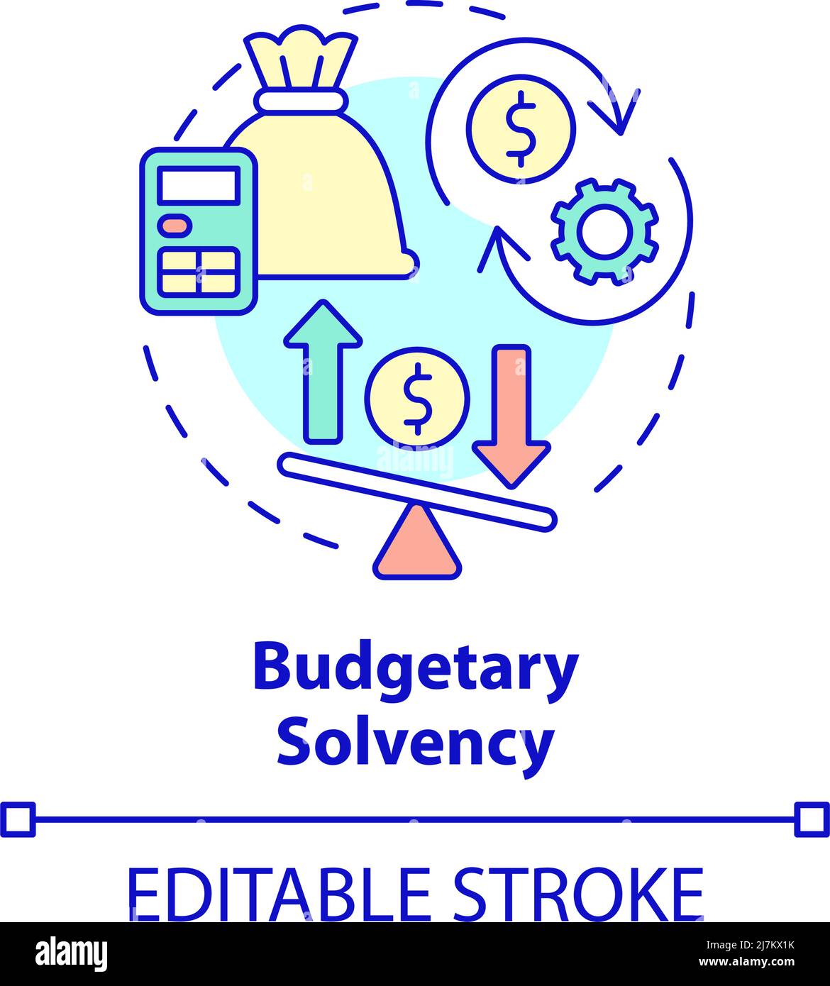 Budgetary solvency concept icon Stock Vector Image & Art - Alamy