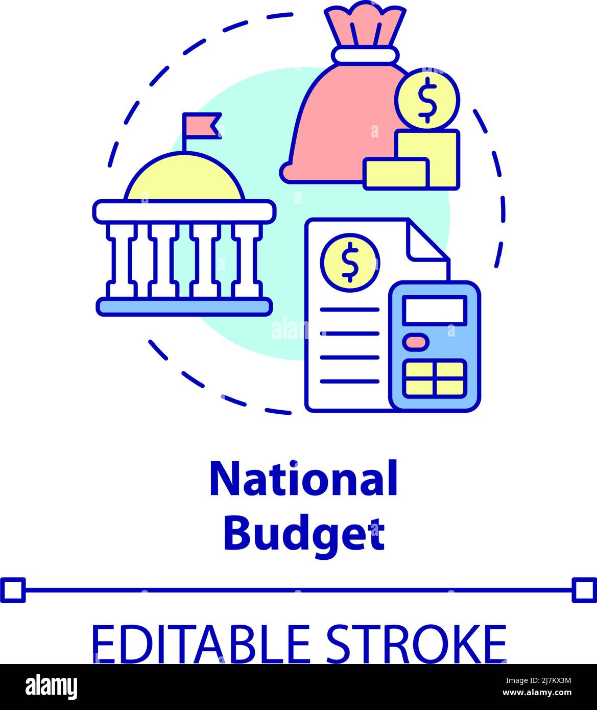National budget concept icon Stock Vector Image & Art - Alamy
