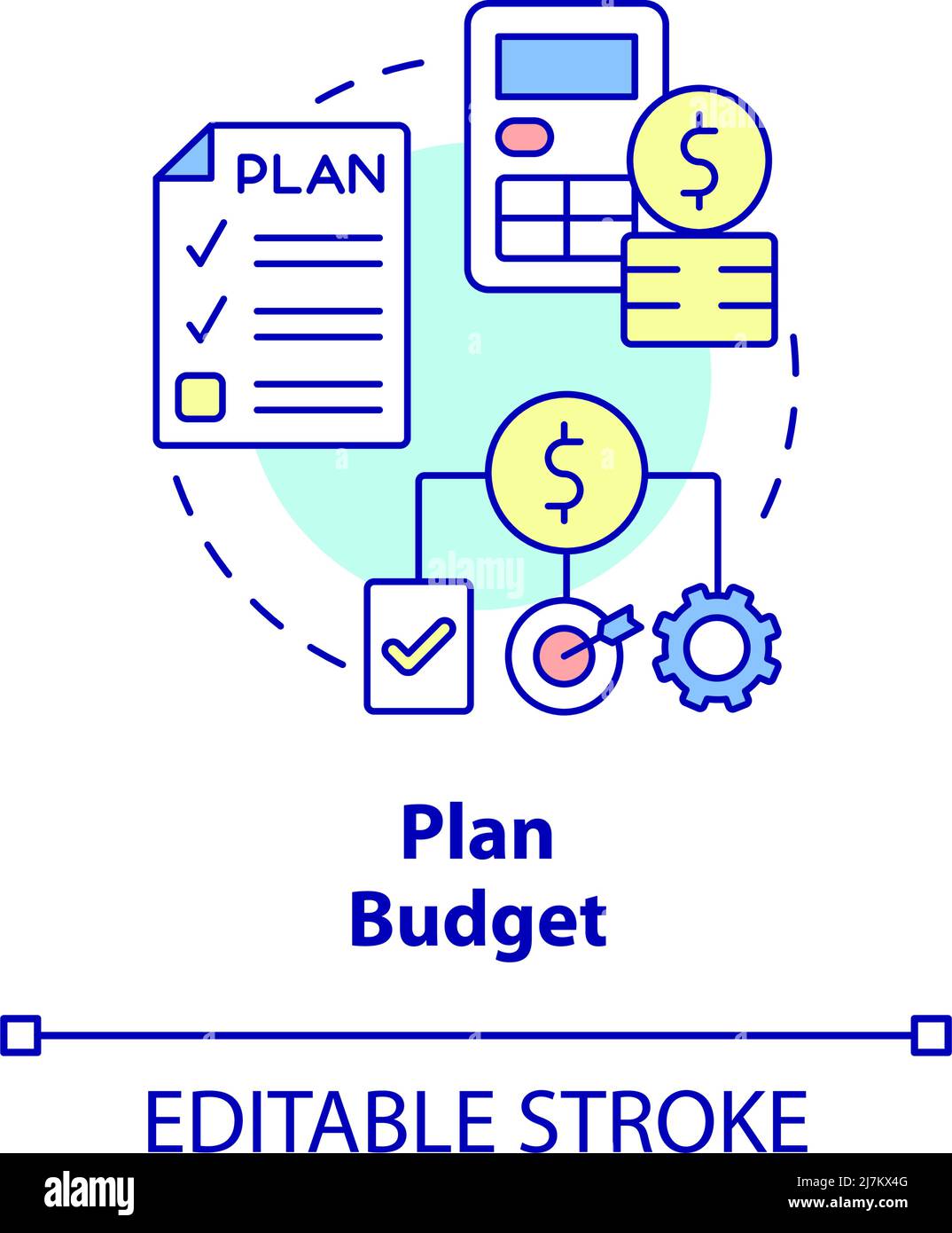 Plan budget concept icon Stock Vector Image & Art - Alamy