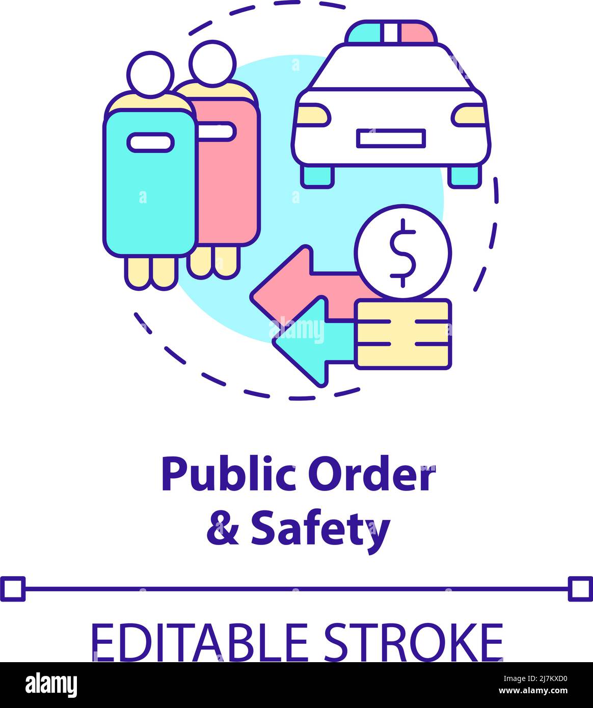 Public Order And Safety Concept Icon Stock Vector Image And Art Alamy