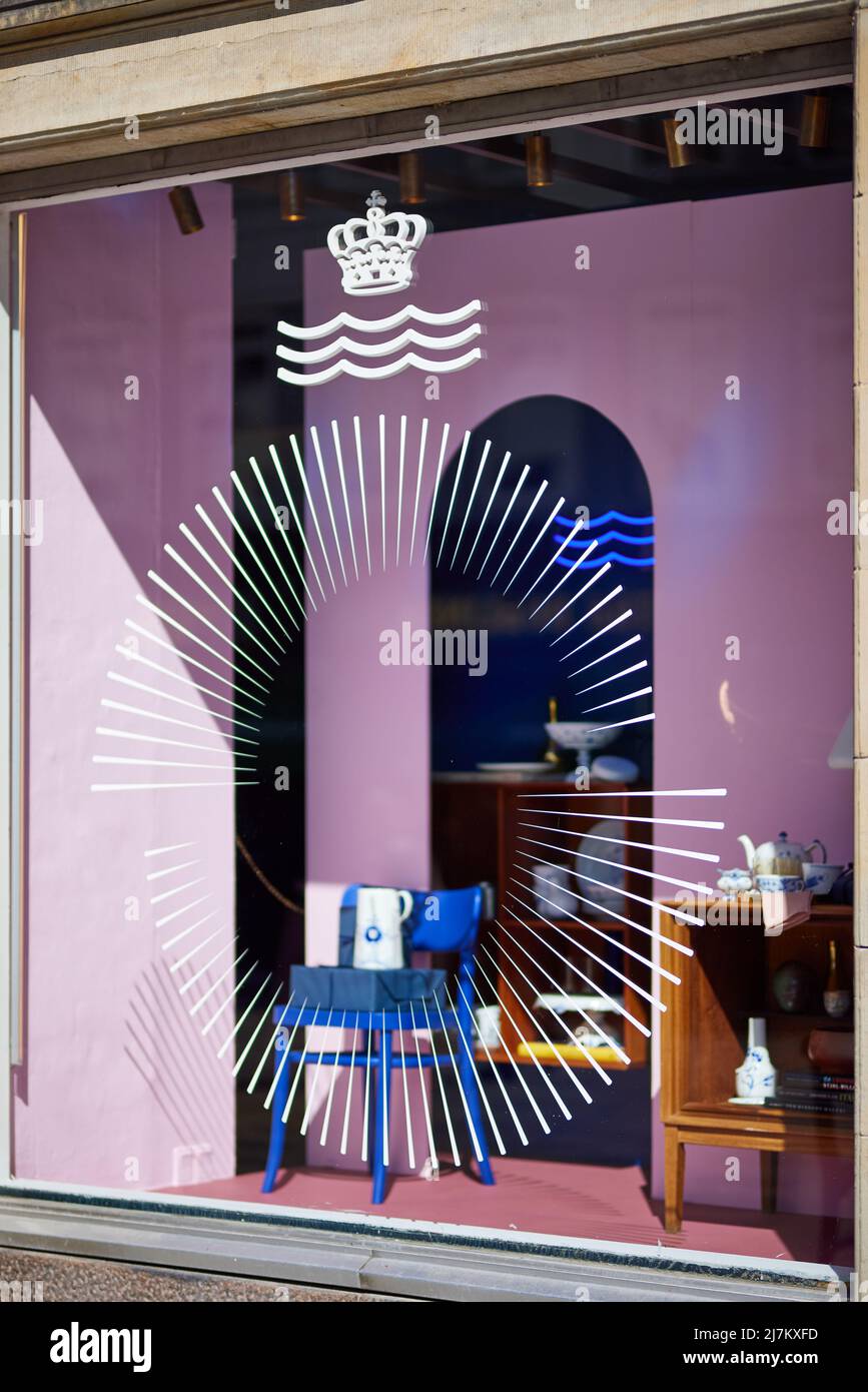 Royal Copenhagen, design on display window of flagship store ...