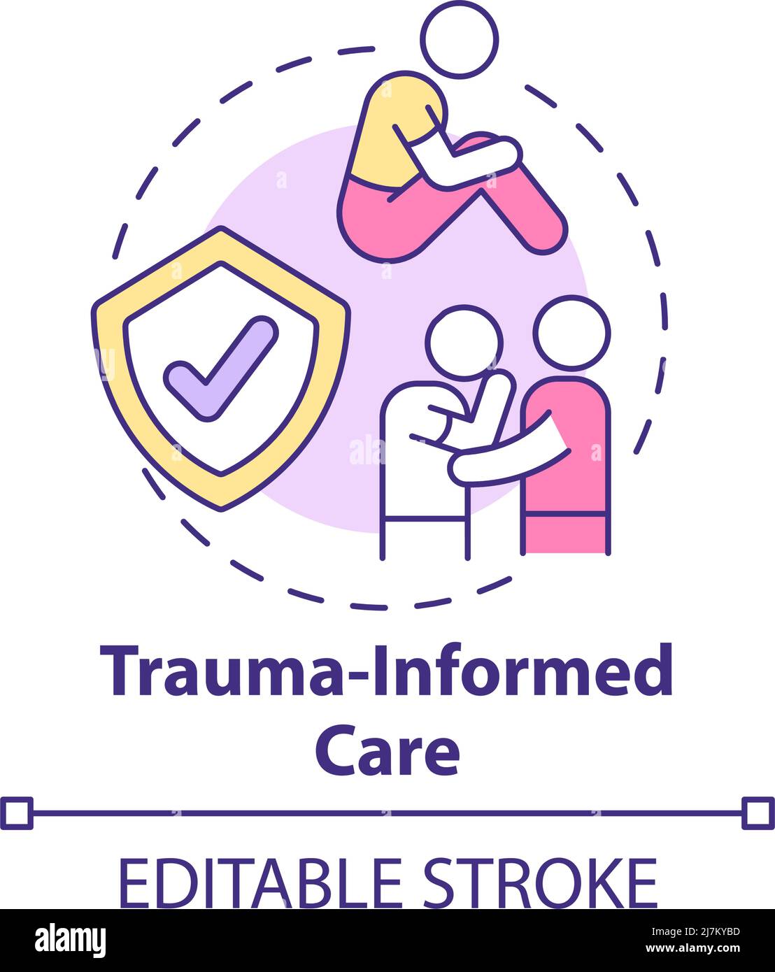 Trauma informed care concept icon Stock Vector Image & Art - Alamy