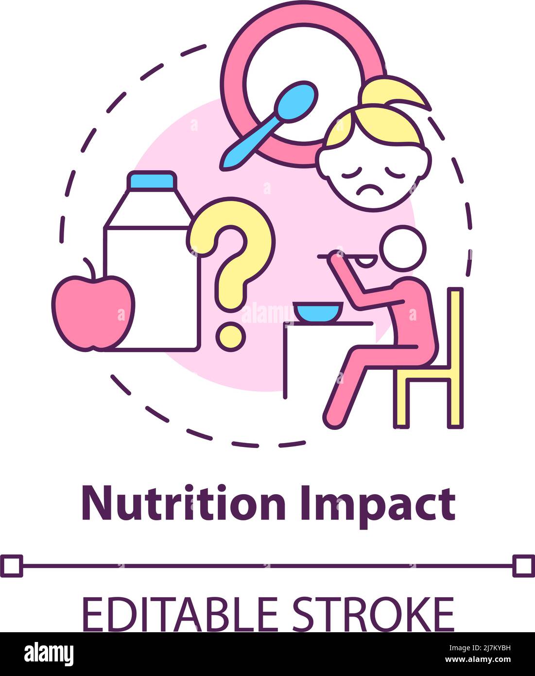 Nutrition impact concept icon Stock Vector Image & Art - Alamy