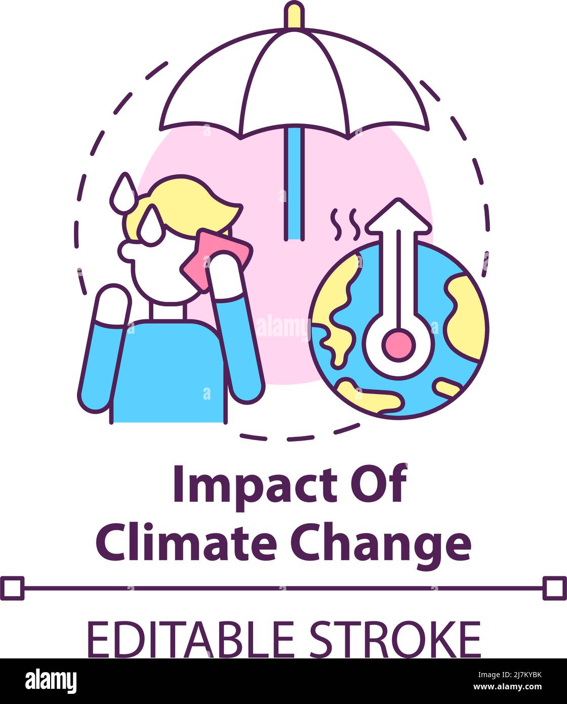 Impact of climate change concept icon Stock Vector Image & Art - Alamy