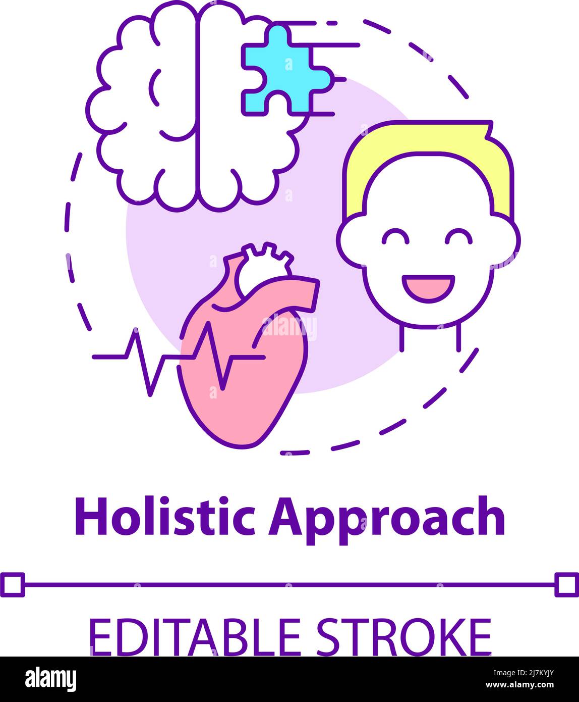 Holistic approach concept icon Stock Vector Image & Art - Alamy