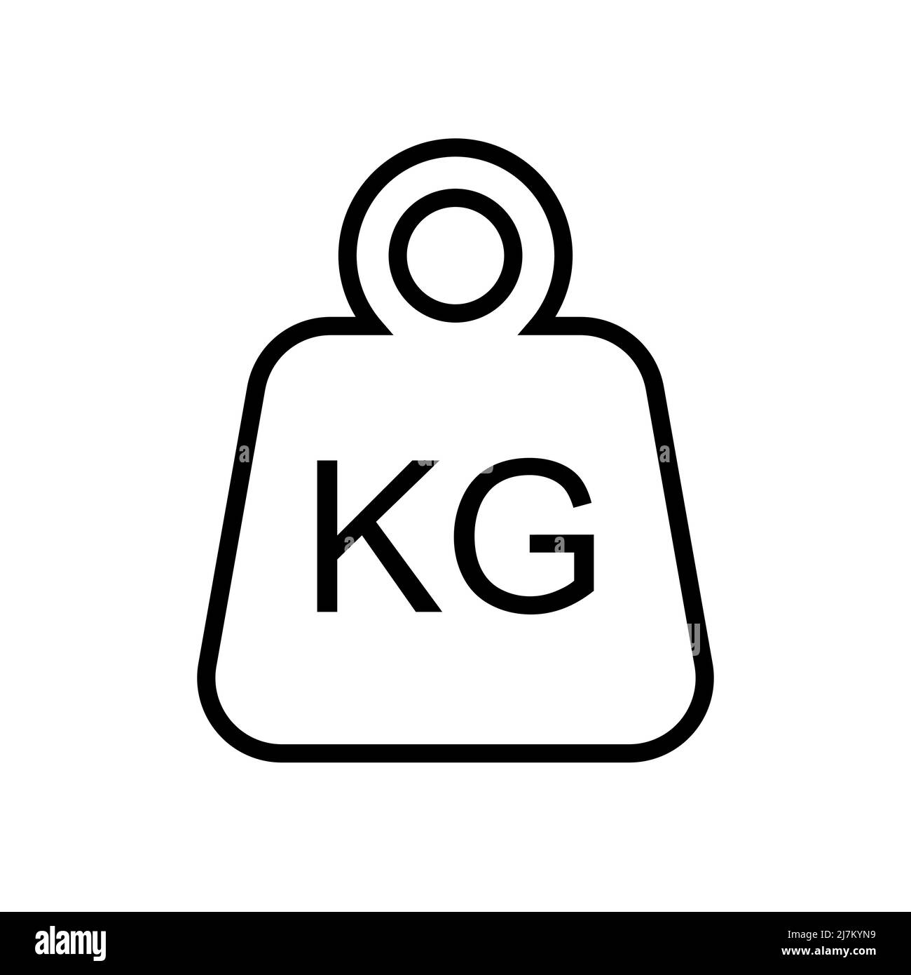 Weight icon. Kg weight logo. Kettlebell icon. Dumbbell symbol in flat ...