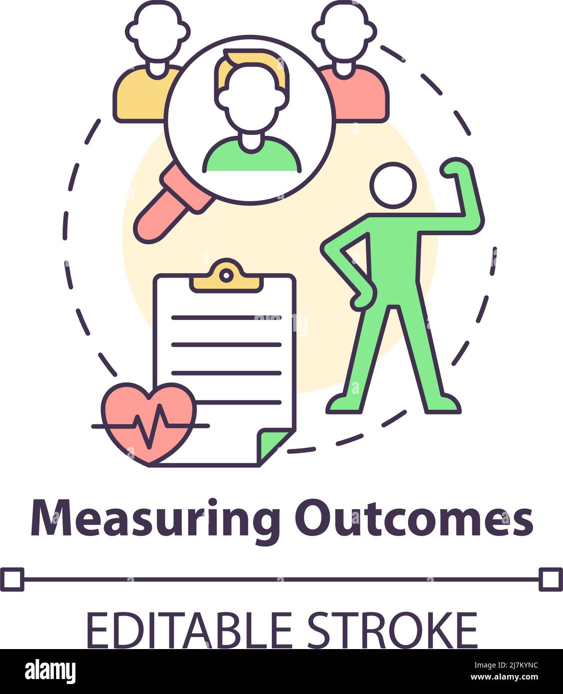Measuring outcomes concept icon Stock Vector Image & Art - Alamy