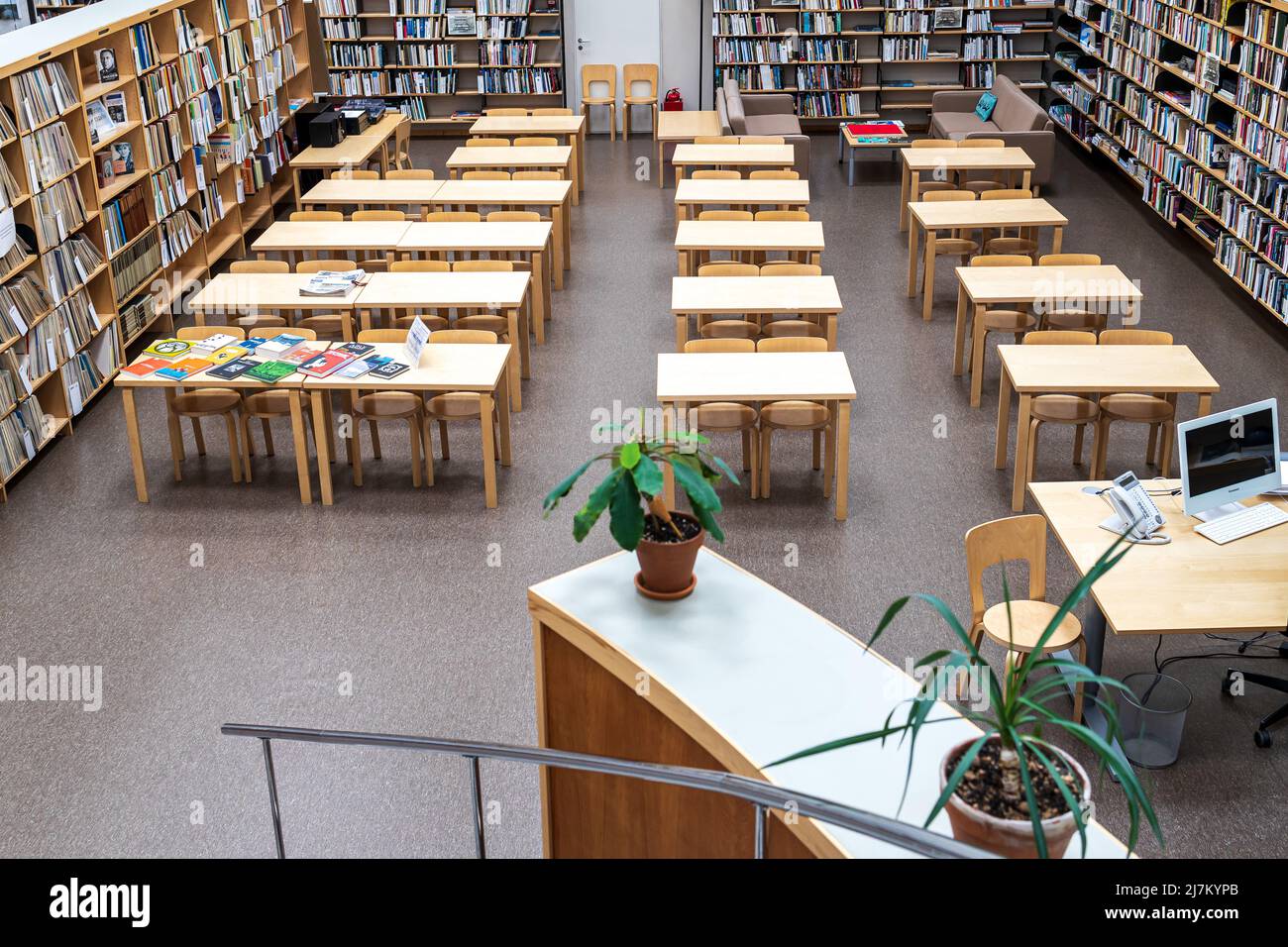 VYBORG, RUSSIA - April 28, 2022: Library named after Alvaar Aalto ...