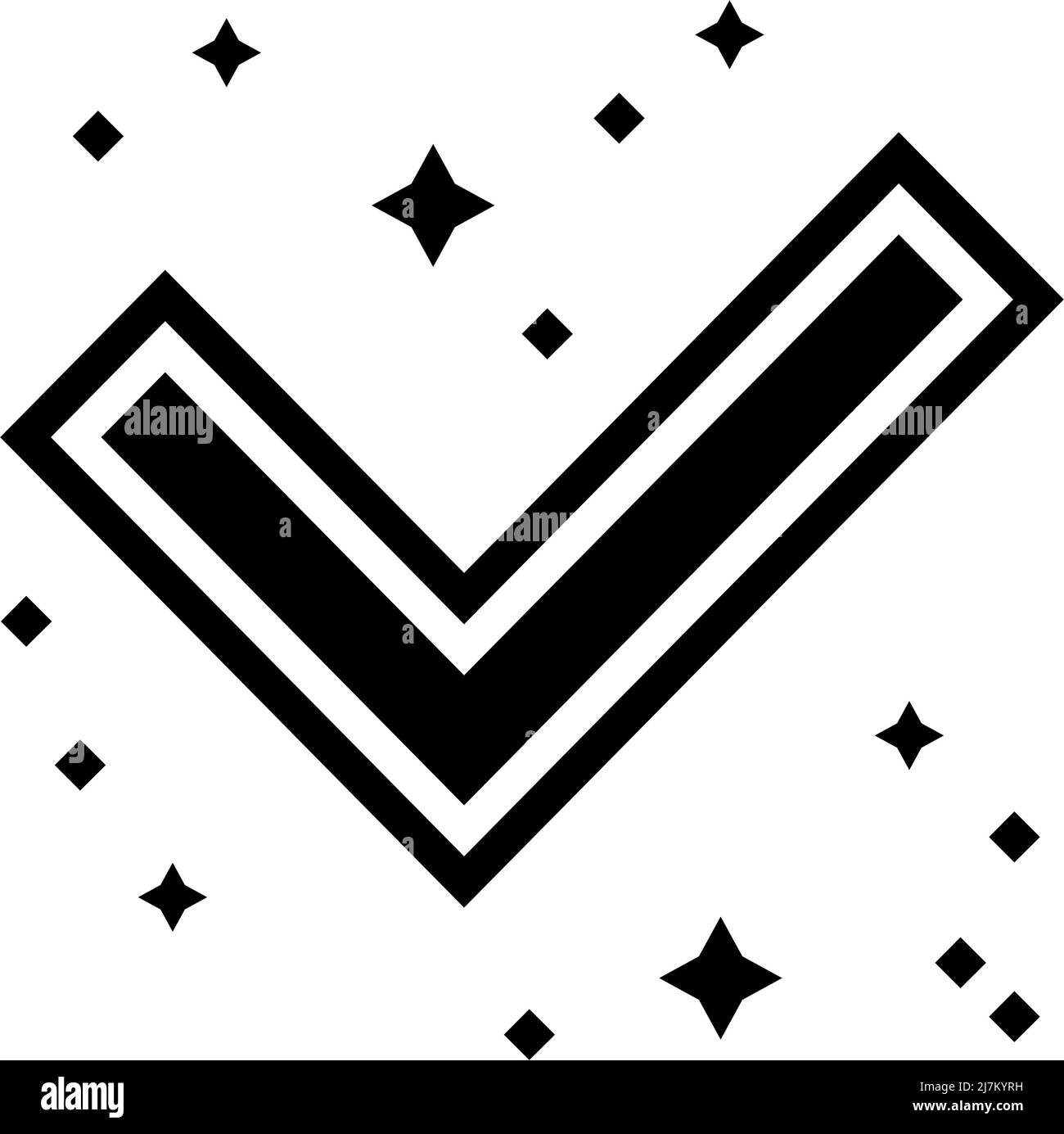 tick quality approving glyph icon vector illustration Stock Vector ...