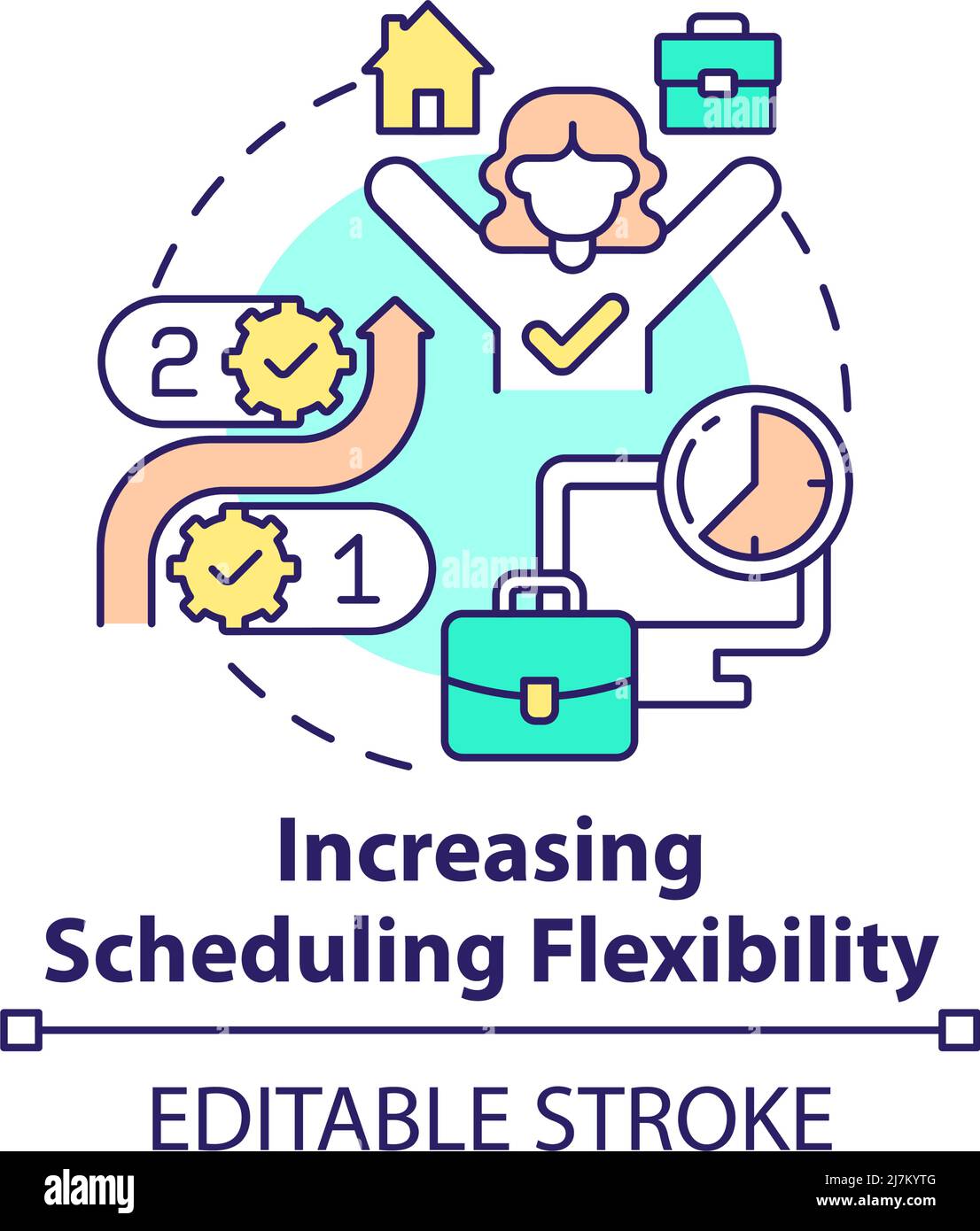 Work life flexibility Stock Vector Images - Alamy