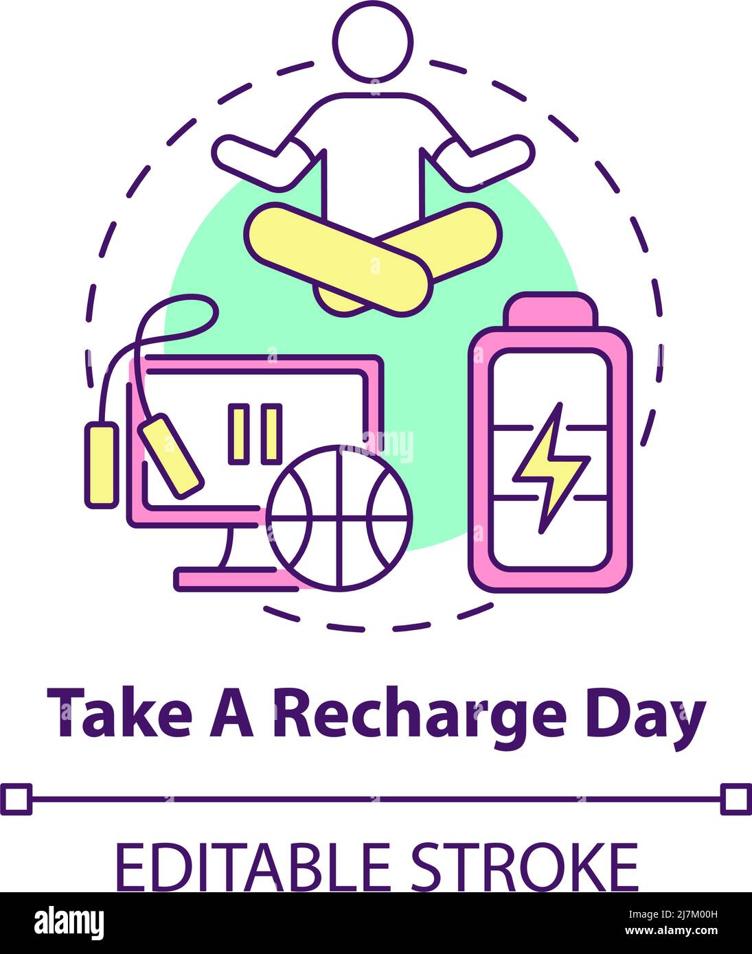 Take recharge day concept icon Stock Vector Image & Art - Alamy