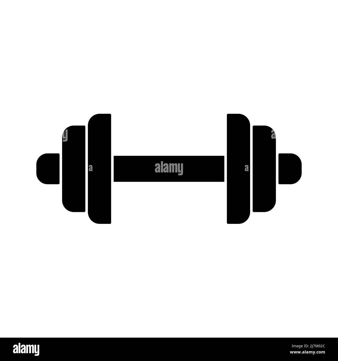 Dumbbell icon. Dumbbells for a sports hall. Vector illustration. Black ...