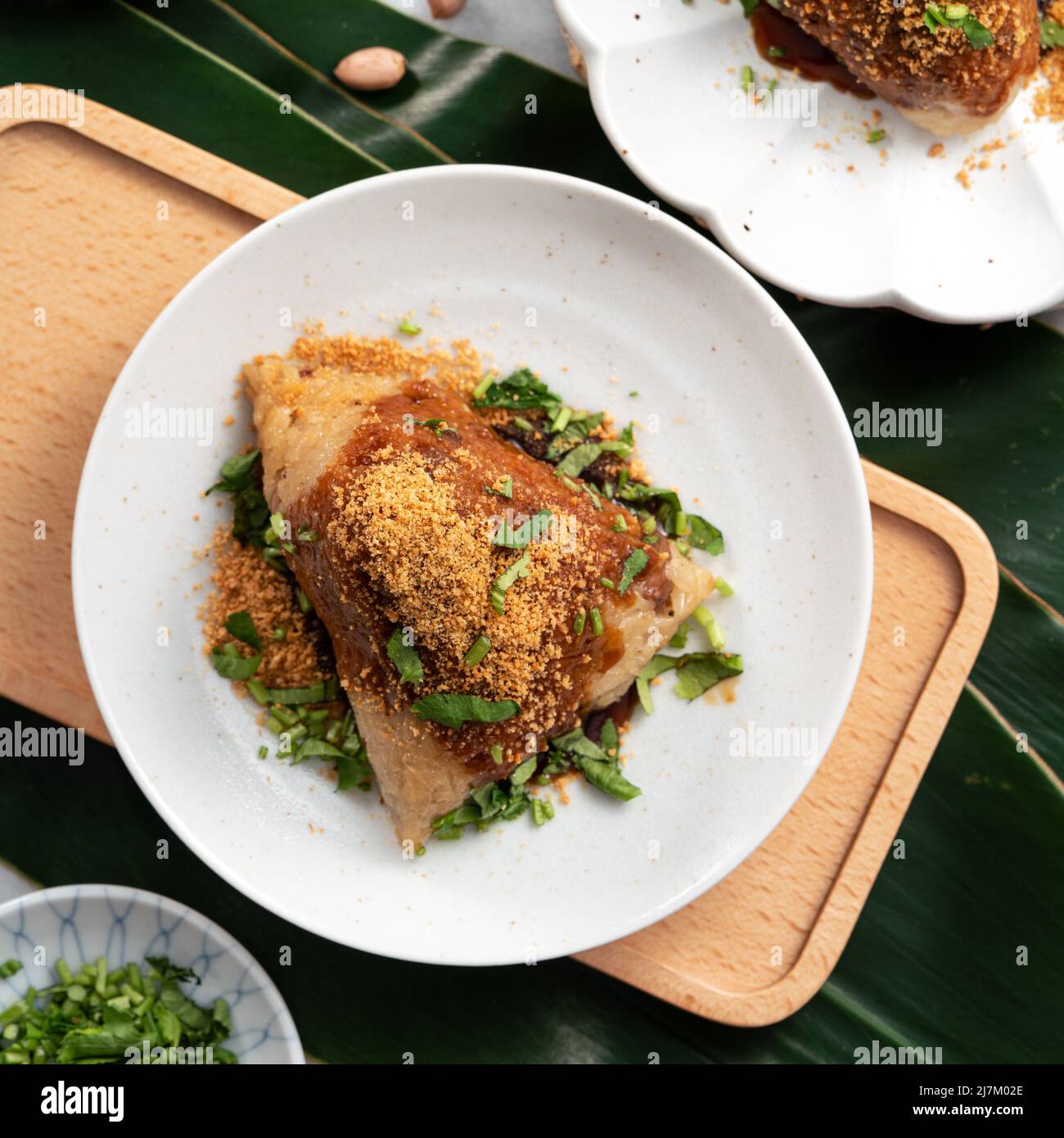 Vegetable zongzi. Vegetarian rice dumpling for traditional Chinese ...
