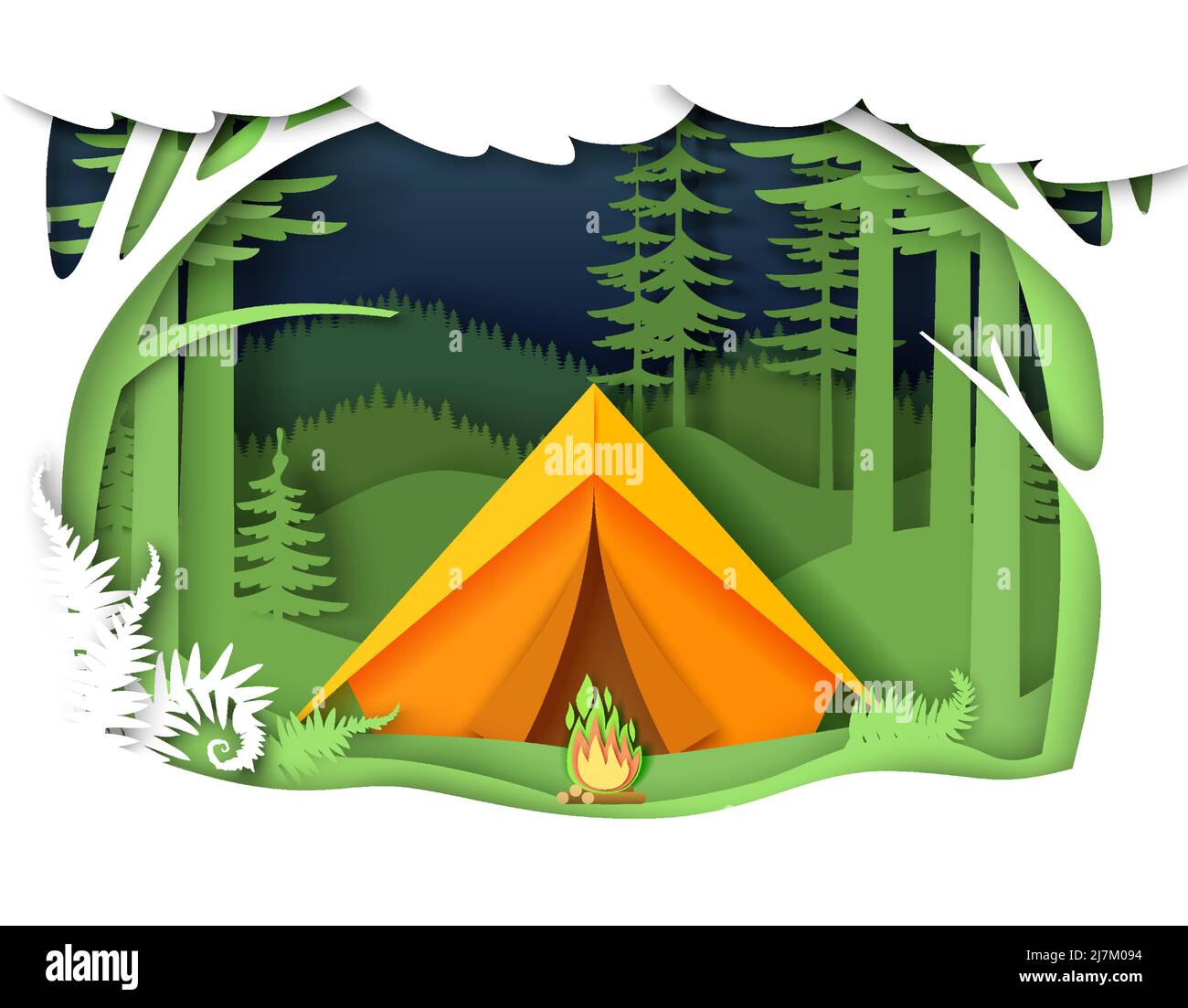 Tent encampment Stock Vector Images - Alamy