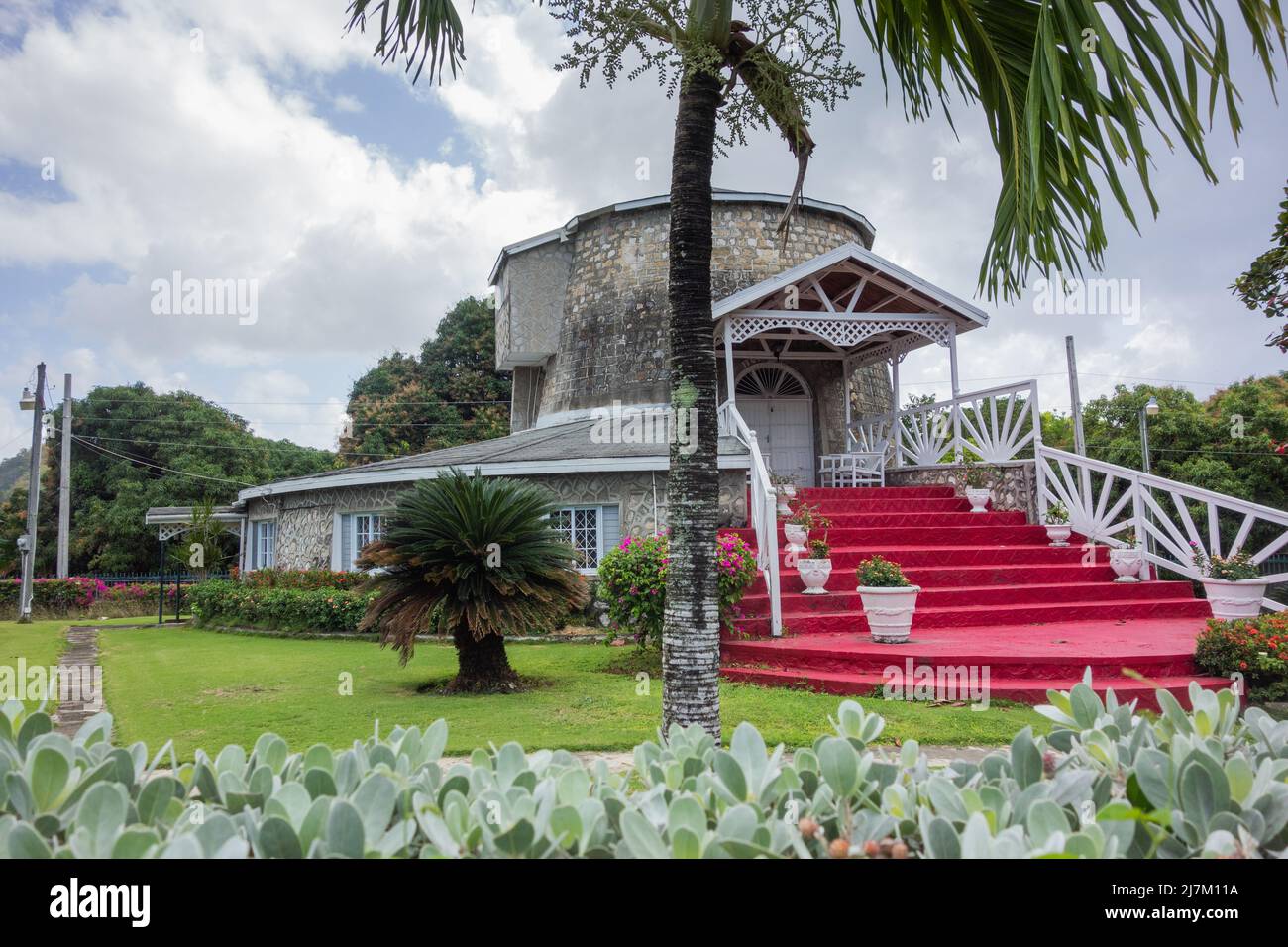 Converted Windmill used for sugar crushing, Lyssons, St. Thomas ...