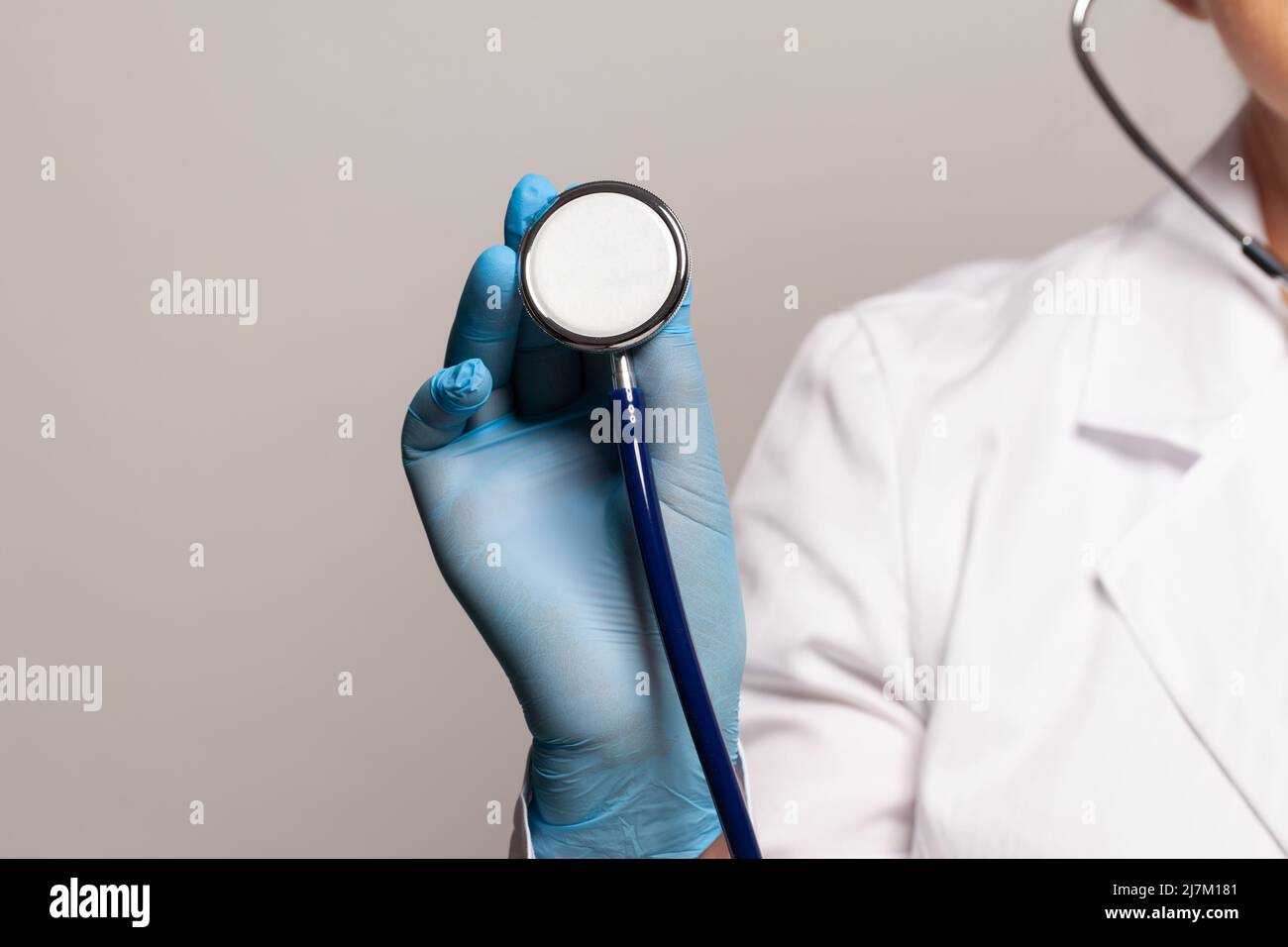 Female medic using stethoscope hi-res stock photography and images - Alamy