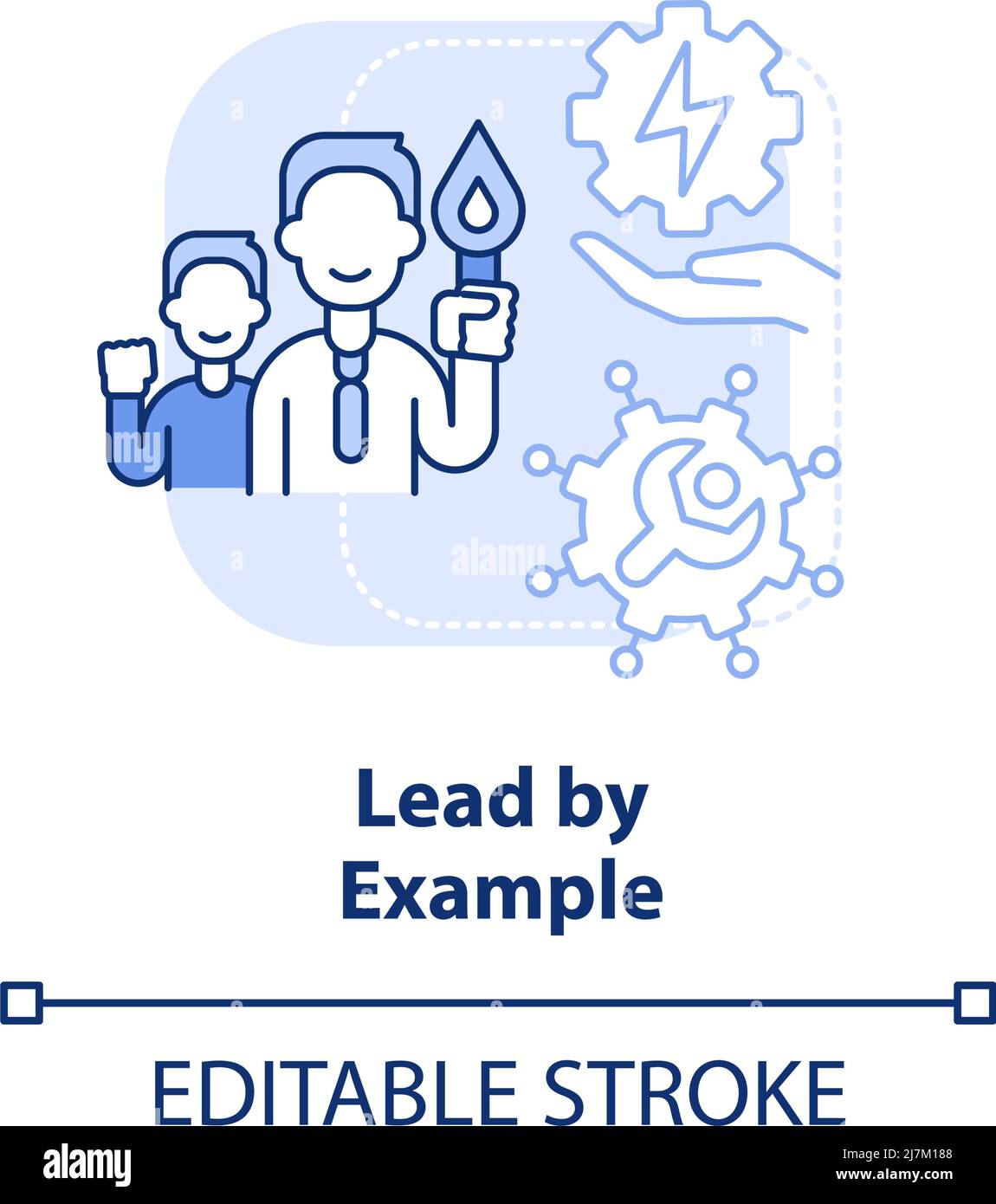 Lead by example blue light concept icon Stock Vector Image & Art - Alamy