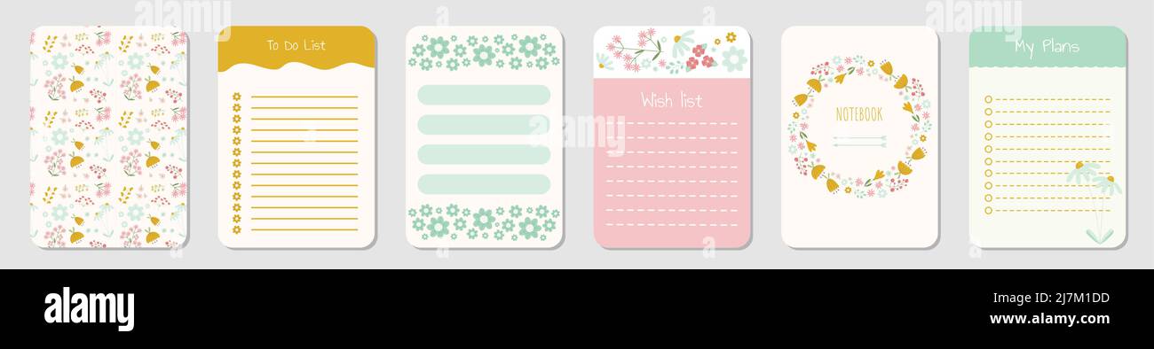 Collection of cute note paper Stock Vector Image & Art - Alamy