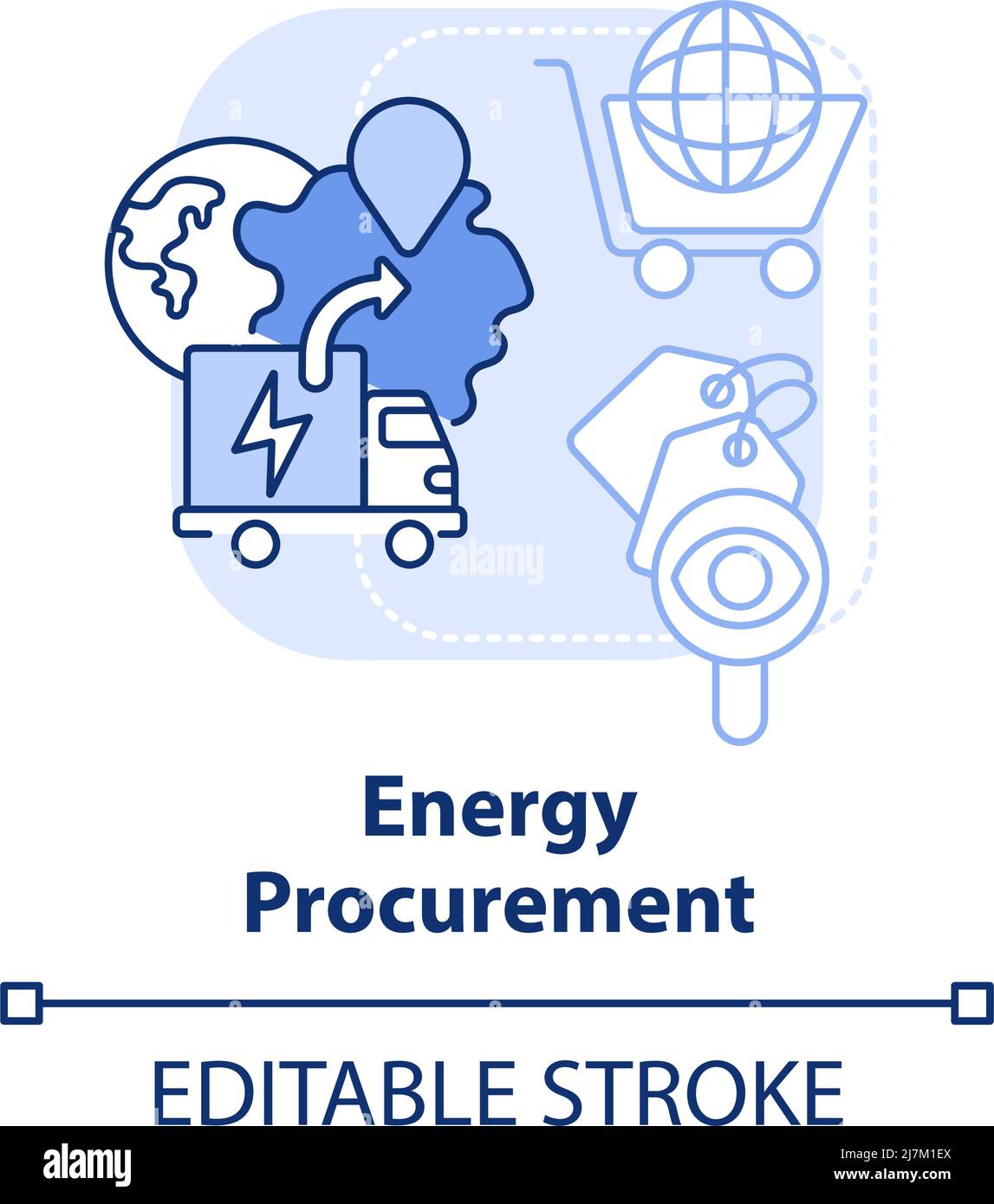 Energy procurement blue light concept icon Stock Vector Image & Art - Alamy