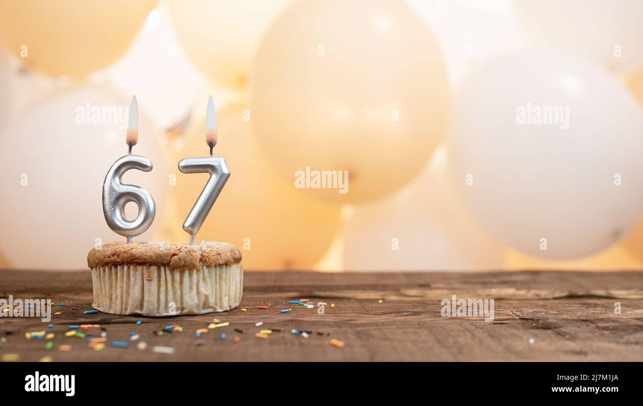 Golden number 67 sixty hi-res stock photography and images - Alamy