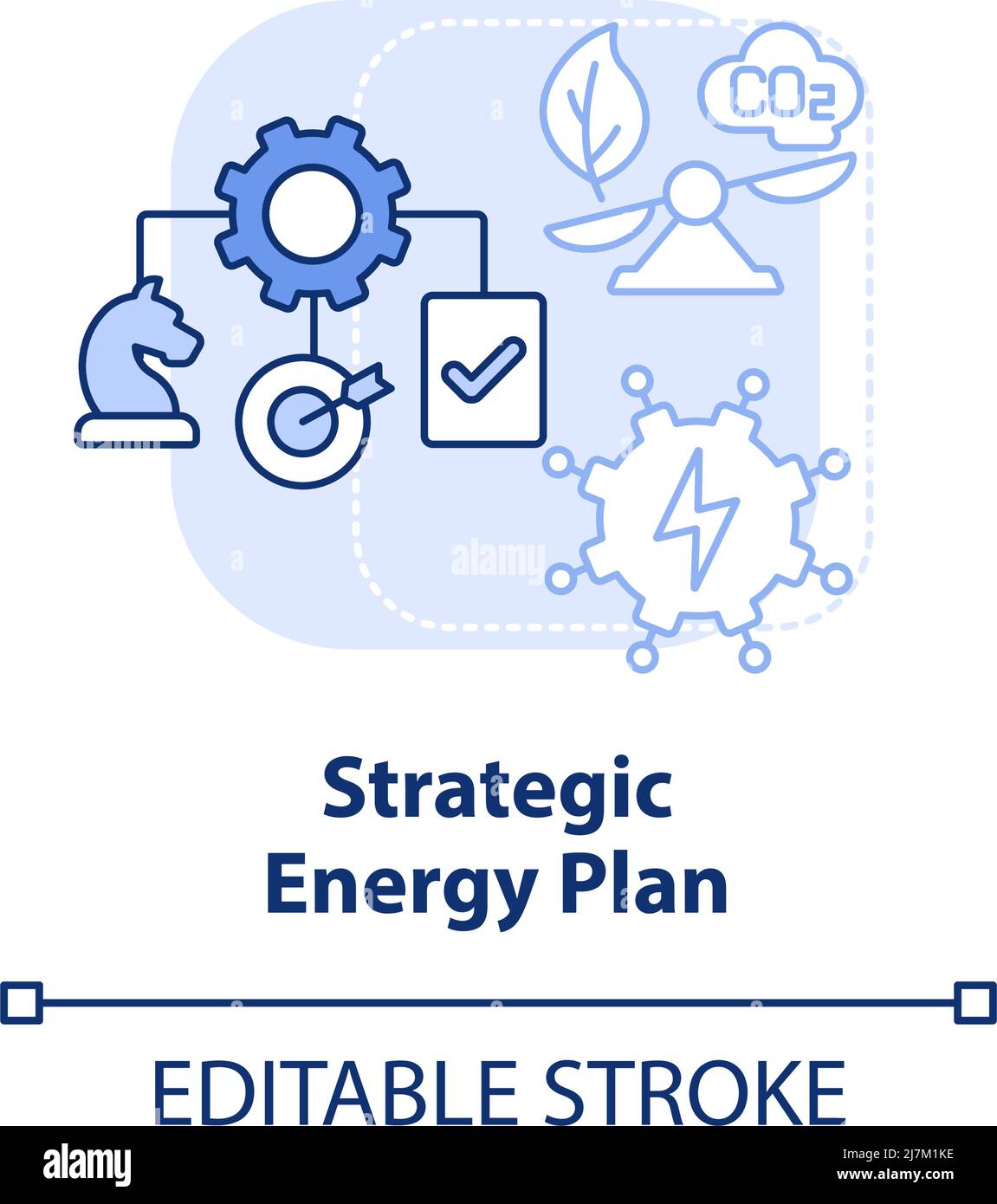 Strategic energy plan blue light concept icon Stock Vector Image & Art ...
