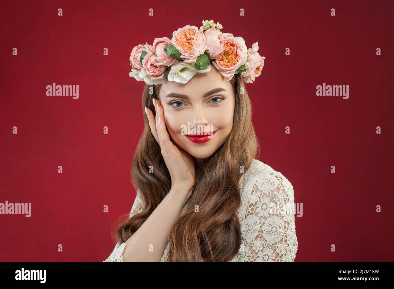 Fashion model wearing rose hi-res stock photography and images - Alamy