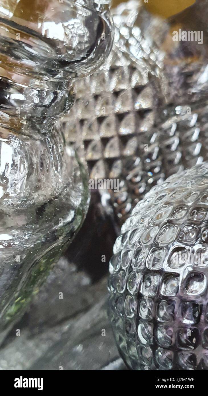 Textures and patterns of glass bottle Stock Photo - Alamy