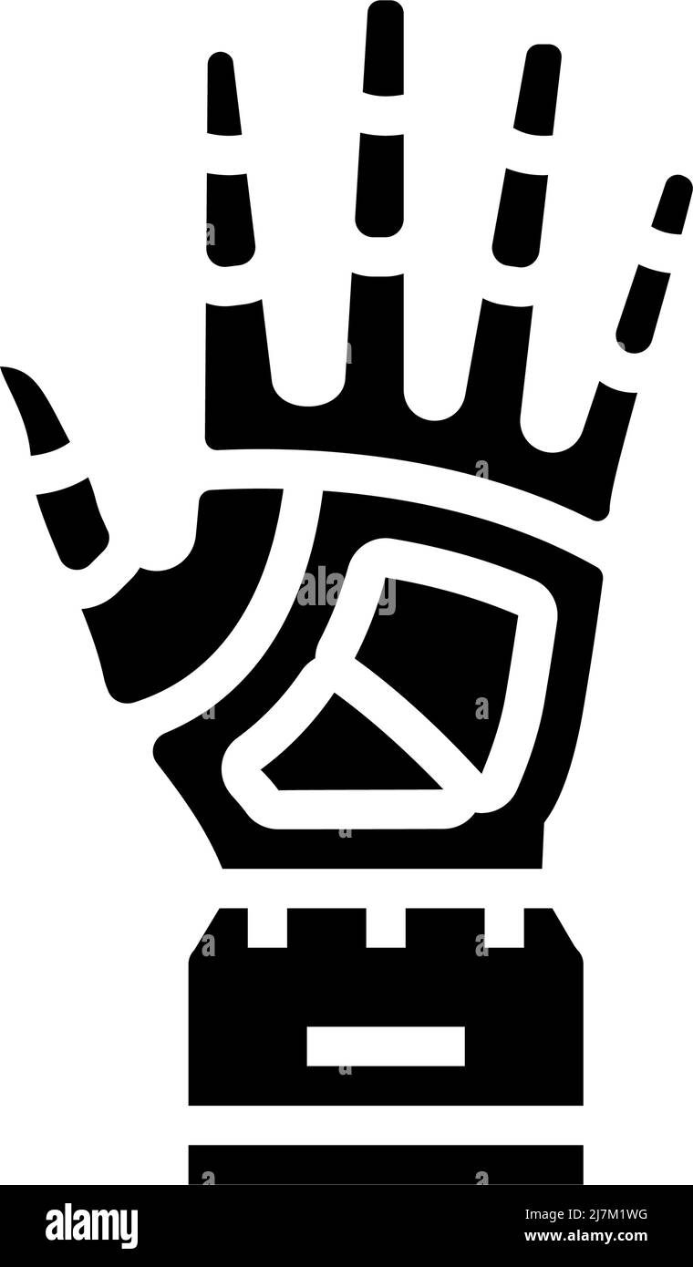 Robot head artificial intelligence glyph Cut Out Stock Images ...