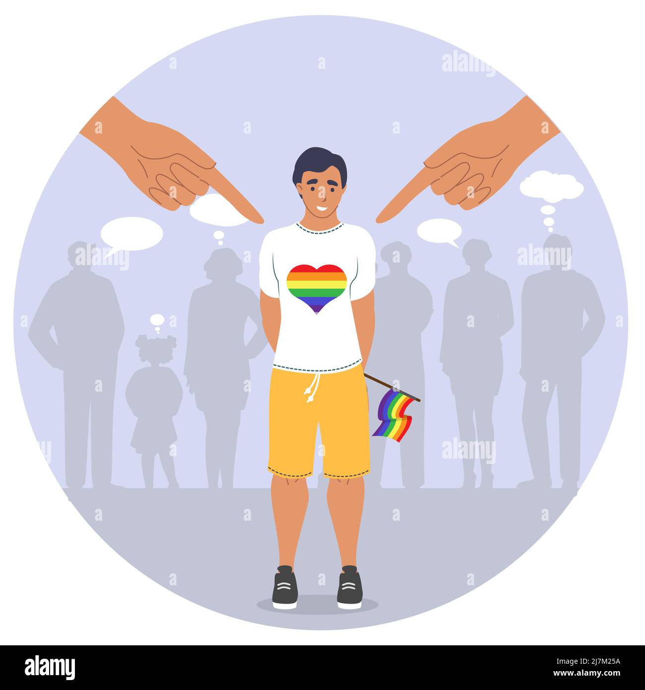 Homophobia concept lgbt rights protect idea vector Stock Vector Image ...