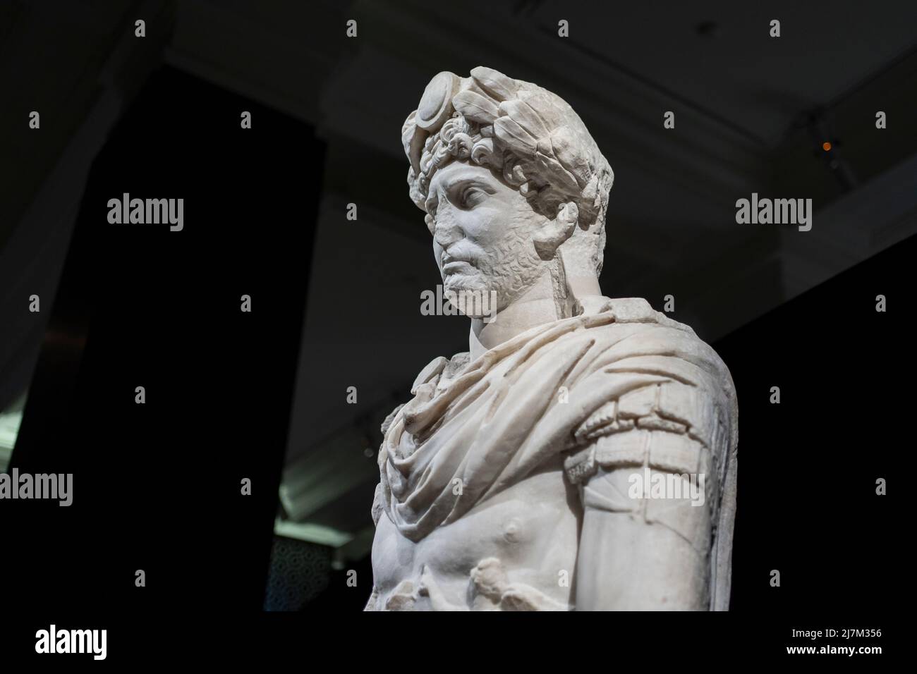 Sculpture of Roman Emperor Hadrian in Archaeological Museum, Istanbul ...