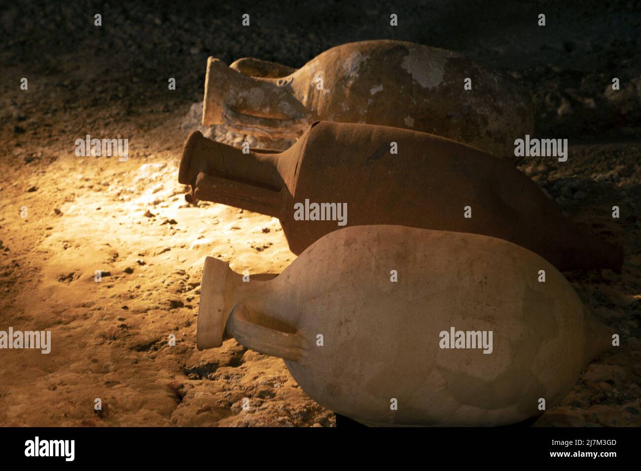 old Roman big pottery amphora detail Stock Photo - Alamy