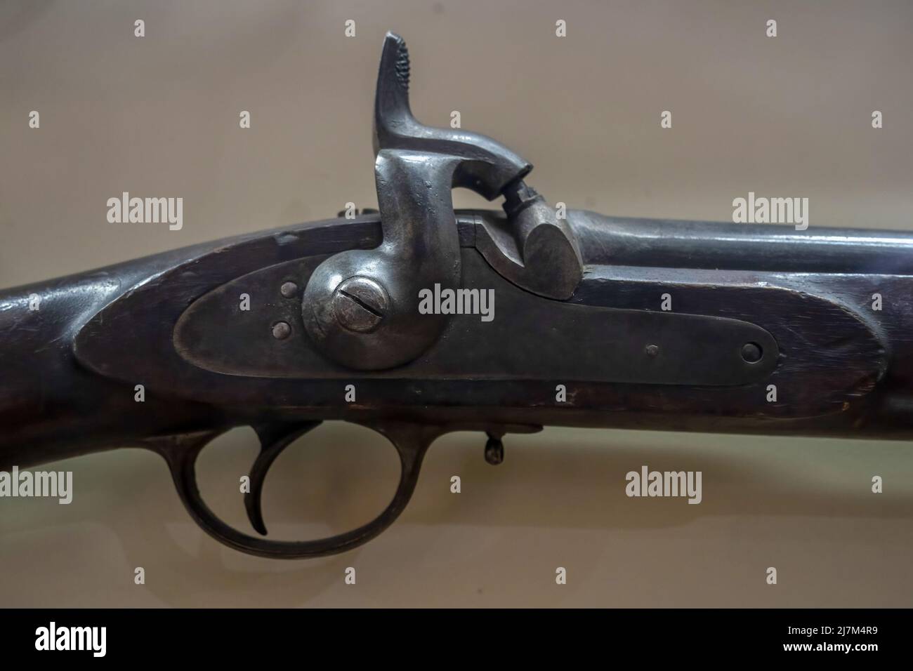 Old 1856 british rifle detail close up Stock Photo - Alamy