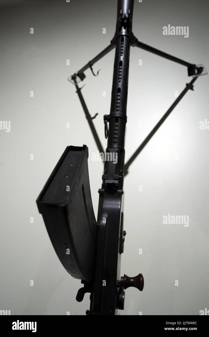 War machine gun detail close up Stock Photo - Alamy