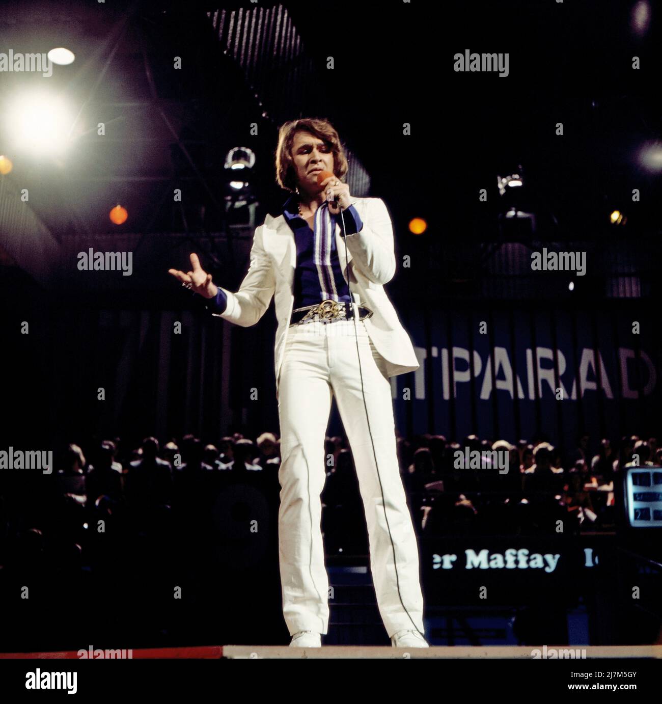 ZDF Hitparade, Musiksendung, Deutschland, 1971, Auftritt des Sängers ...