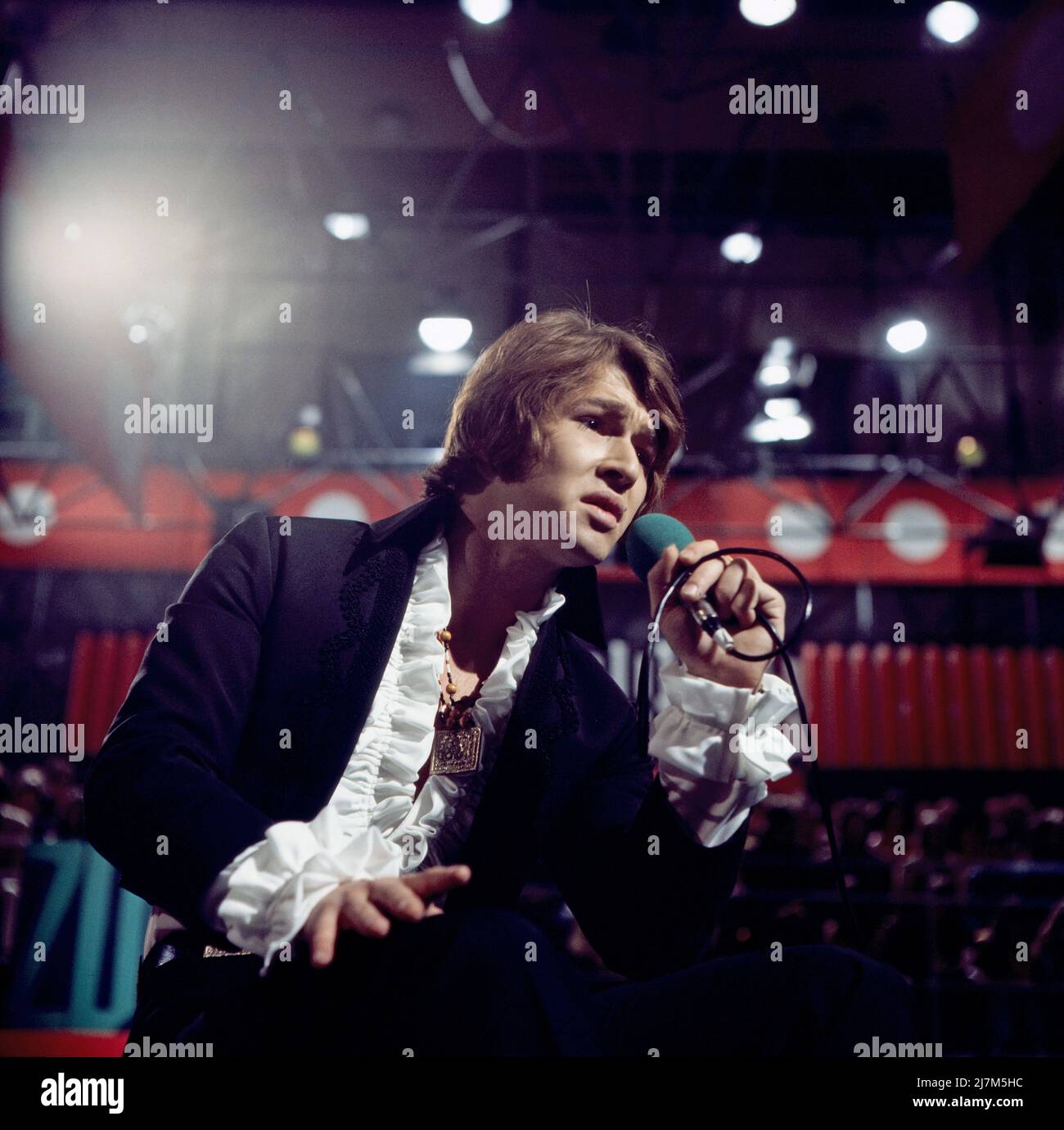 ZDF Hitparade, Musiksendung, Deutschland, 1970, Auftritt des Sängers ...