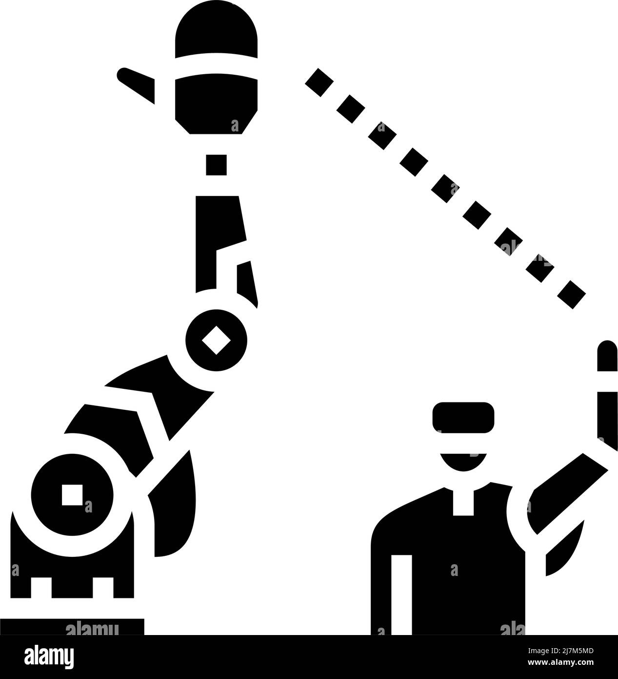 teleoperated robot glyph icon vector illustration Stock Vector Image ...